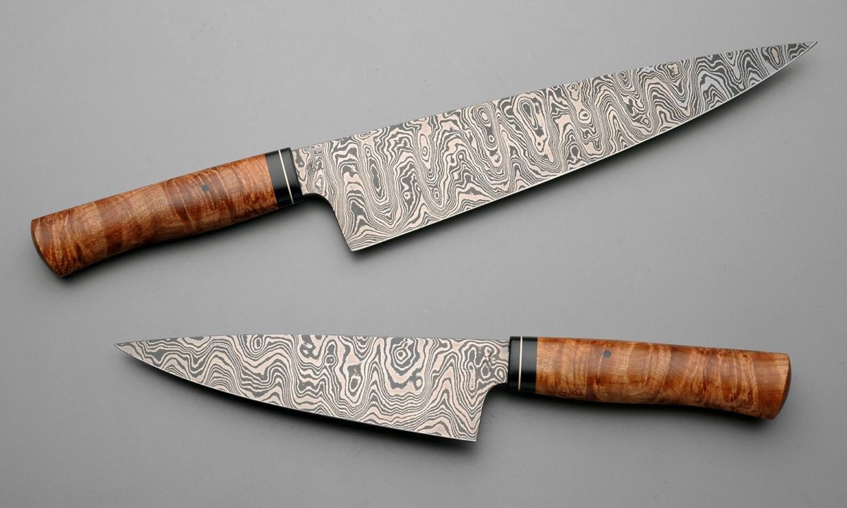 10″ and 7″ Big Leaf Maple Chef’s Knives